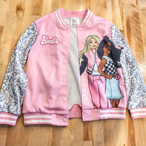 PatPat | Jackets & Coats | Patpat Pink And Gray Varsity Jacket With ...